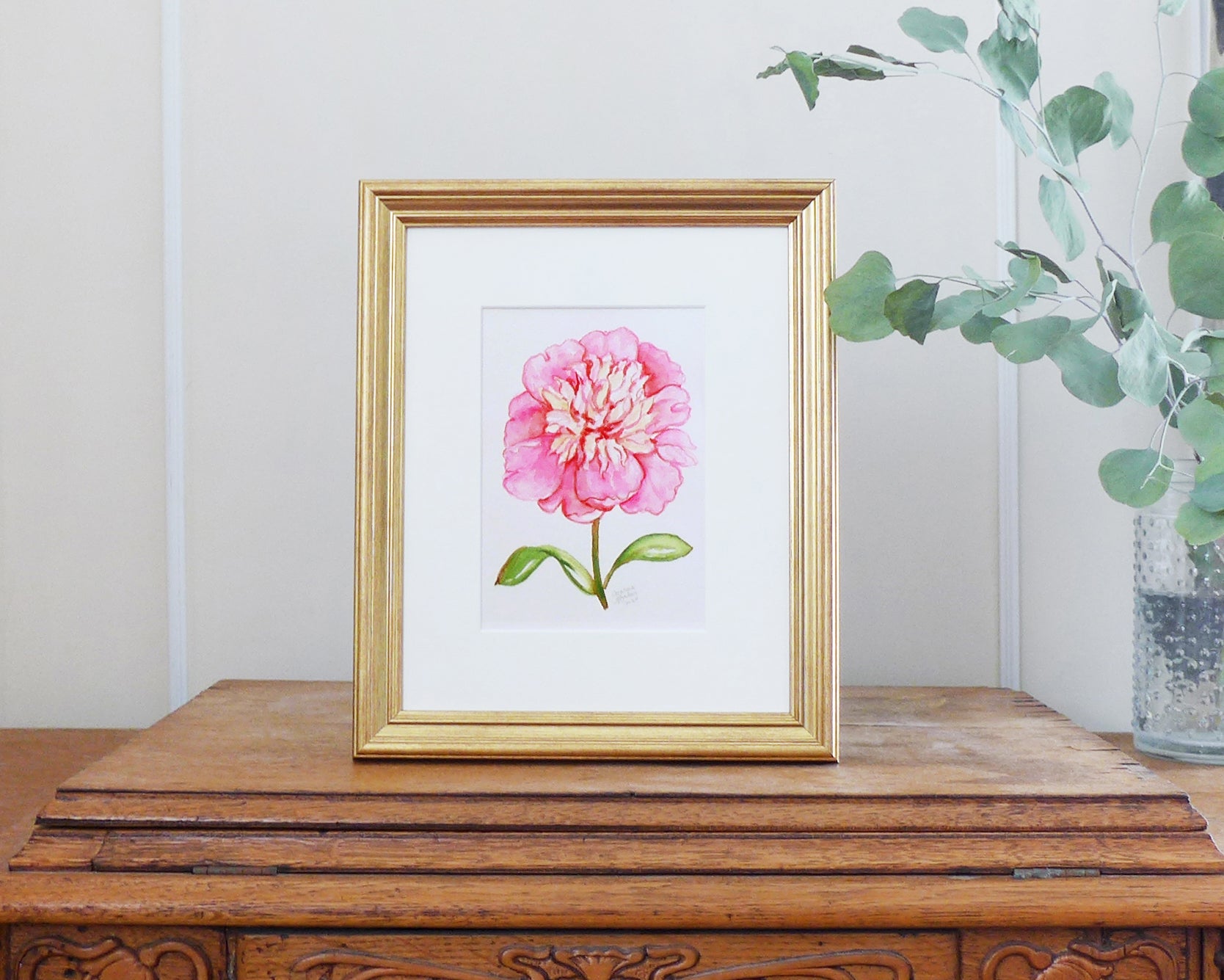 "Lady Liberty Peony" an Original Watercolor Painting – Joanna Baker